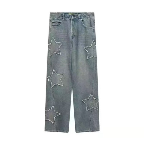 Cerulis Wrap Star Denim Flare Pants – Baly Shop