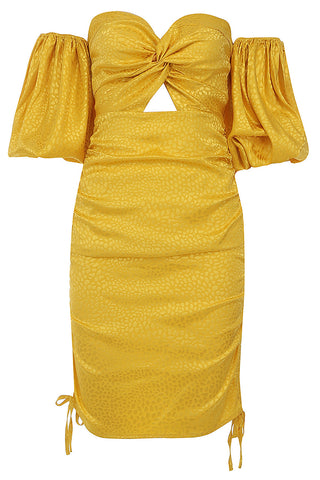 White Off-Shoulder Key Hole Dress – Baly Shop